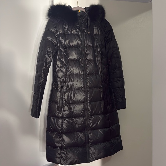 Miss Sun | Jackets & Coats | Miss Sun Black Long Coat With The Hood And ...